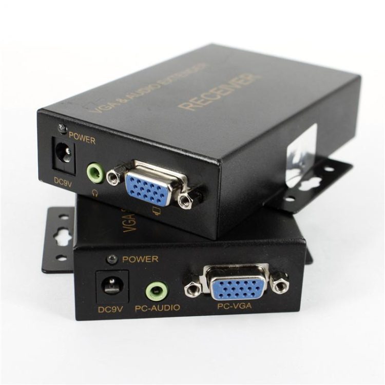 Nối dài cáp VGA và Audio 200m qua đường dây mạng VGA Extender EL-VE200 ...